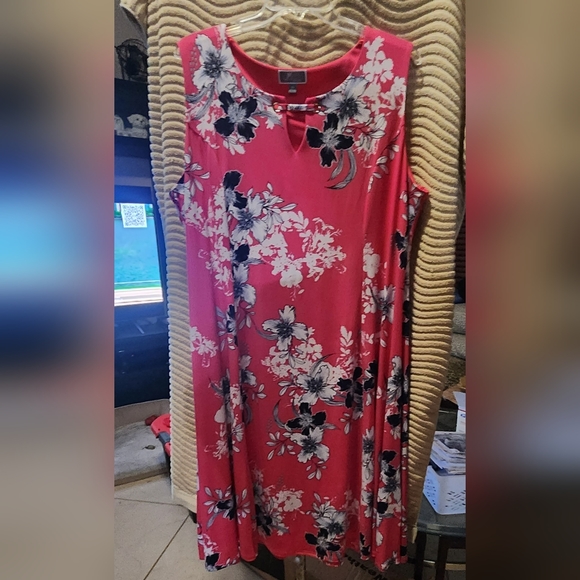JM Collection | Dresses | Pink With Floral Print | Poshmark
